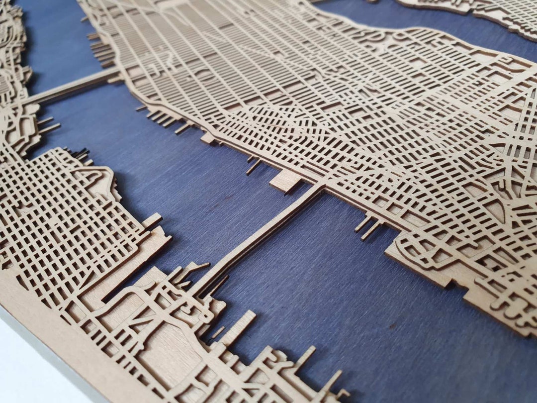 Personalized 3D Wooden City Map: Custom Wall Art Gift - Etsy
