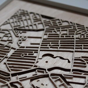 Custom Wooden 3D Street Maps, City Map Frame for Christmas Present ...