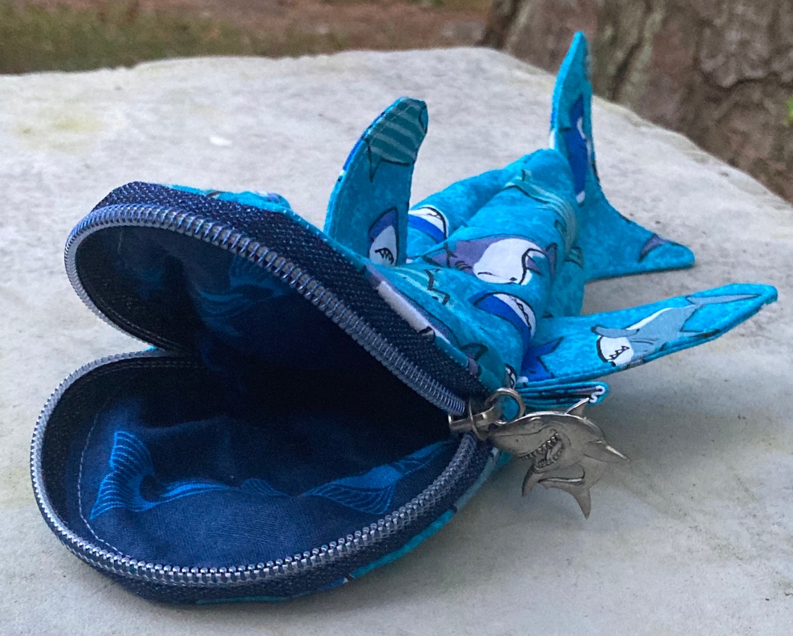 Custom Shark Zipper Pouch/Crossbody Bag | Etsy