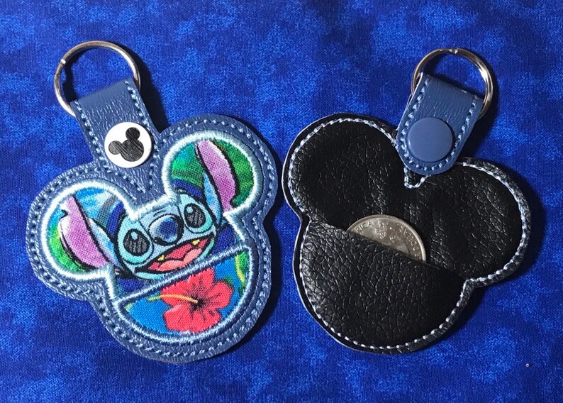 Double Appliquéd Mouse Head Snap Tab Keychain - Etsy