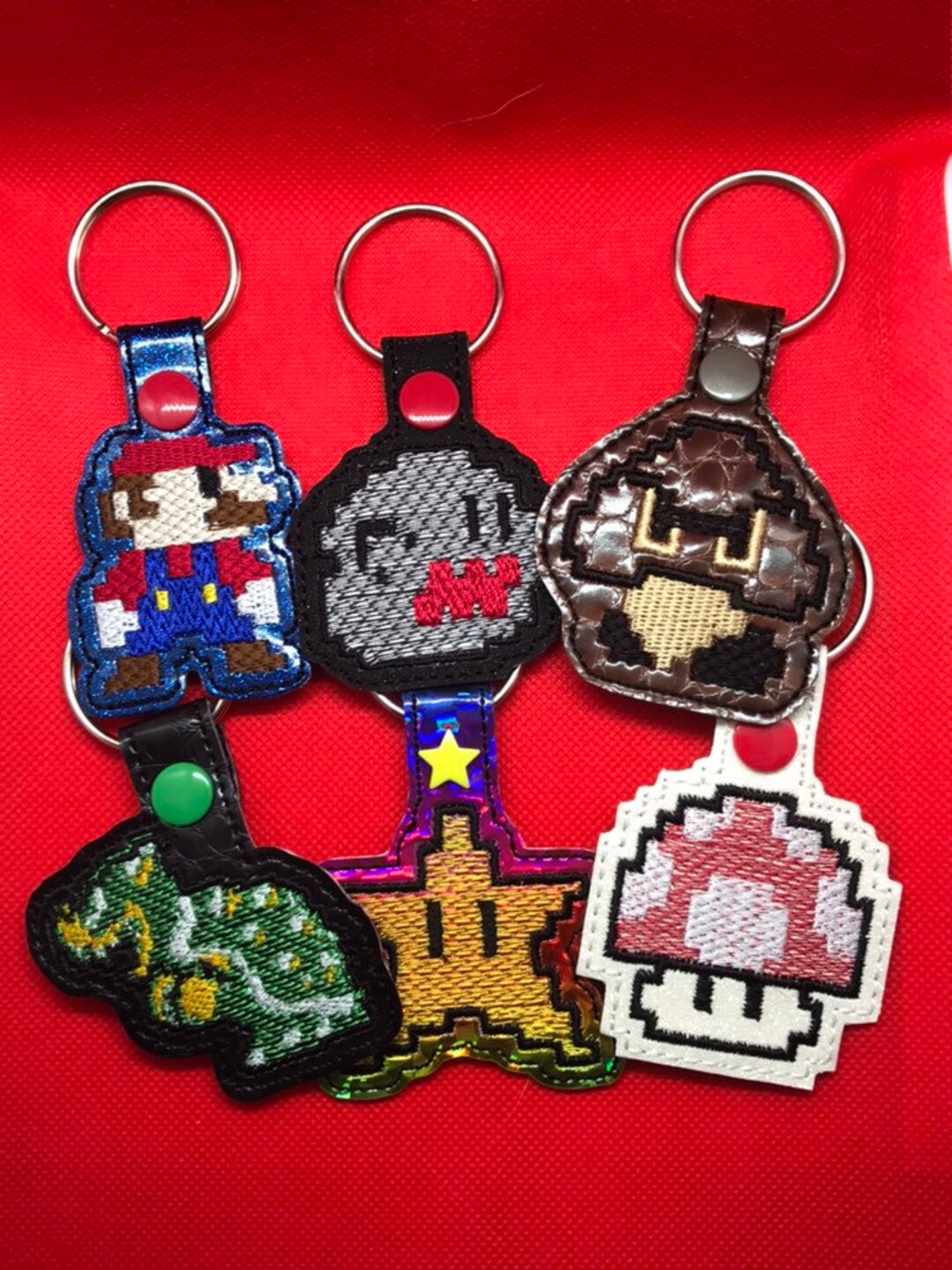 Inspired 8-bit Character Snaptab Keychains - Etsy