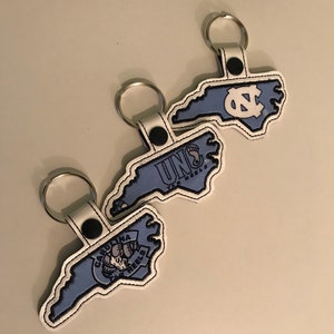 North Carolina Team Pride Snap Tab Keychain - Etsy