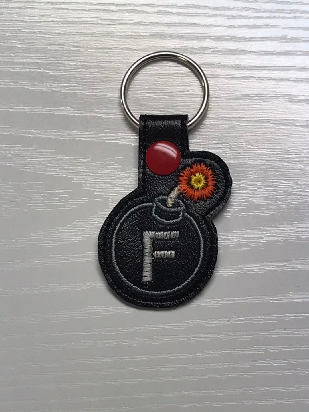 Initial Bomb Snaptab Keychain - Etsy