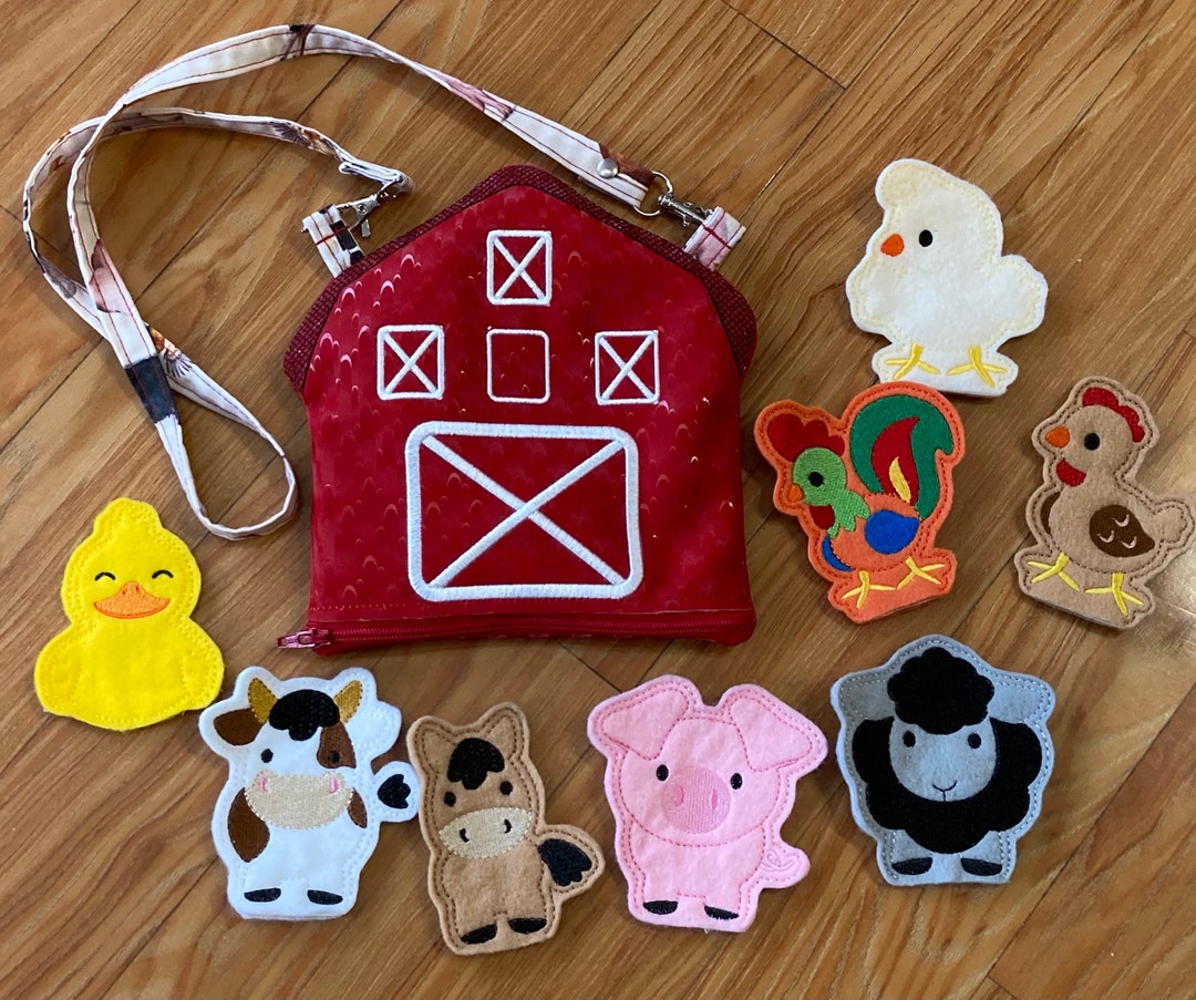 Farm Finger Puppet Set and Barn Bag - Etsy