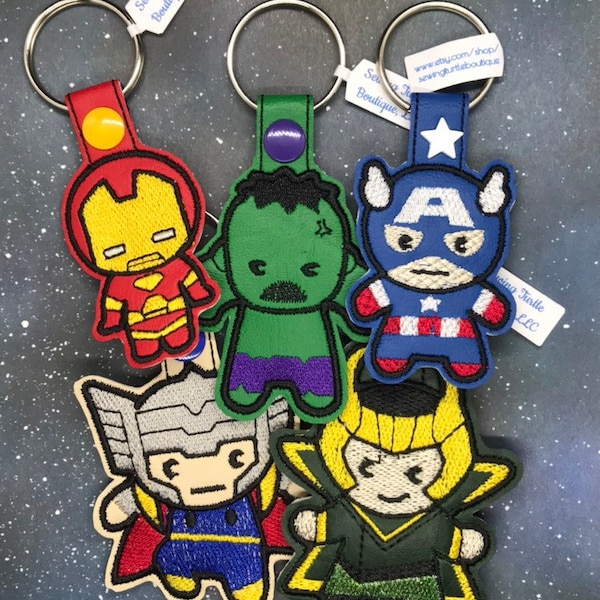 Superhero Keychain - Etsy