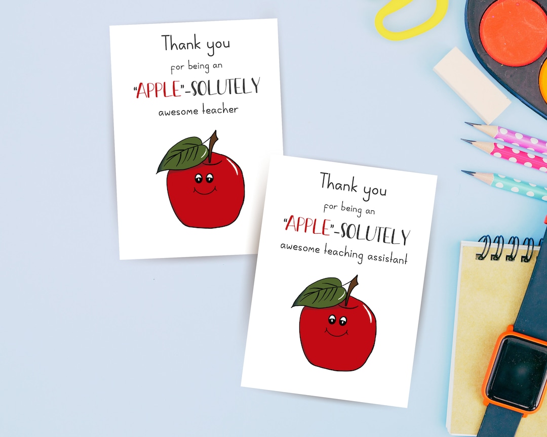 Funny Thank You Teacher Card Thank You Teaching Assistant Card Awesome ...