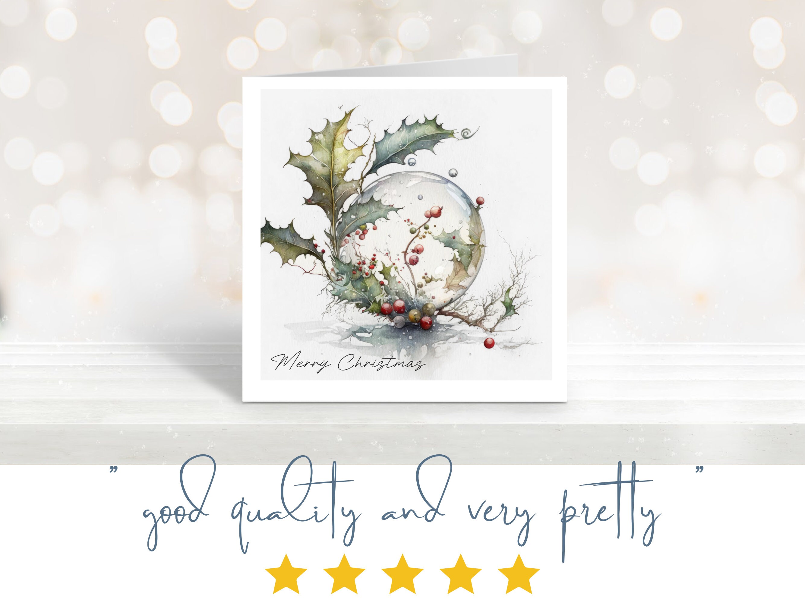 Classic, Luxury Christmas Bauble Cards in a Unique Original Design ...