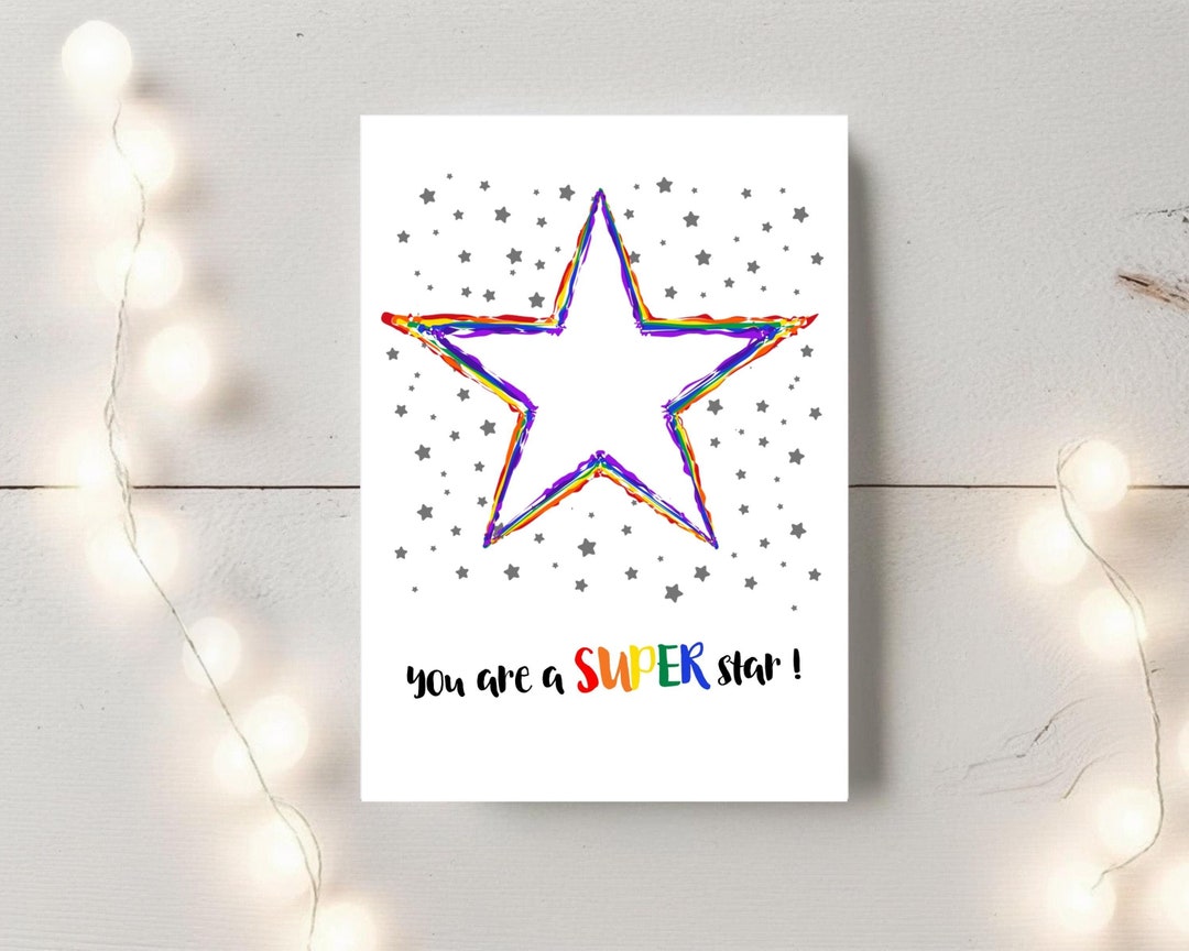 Pack of 6 Postcards • Super Star Card • Perfect for a Student Gift - Etsy