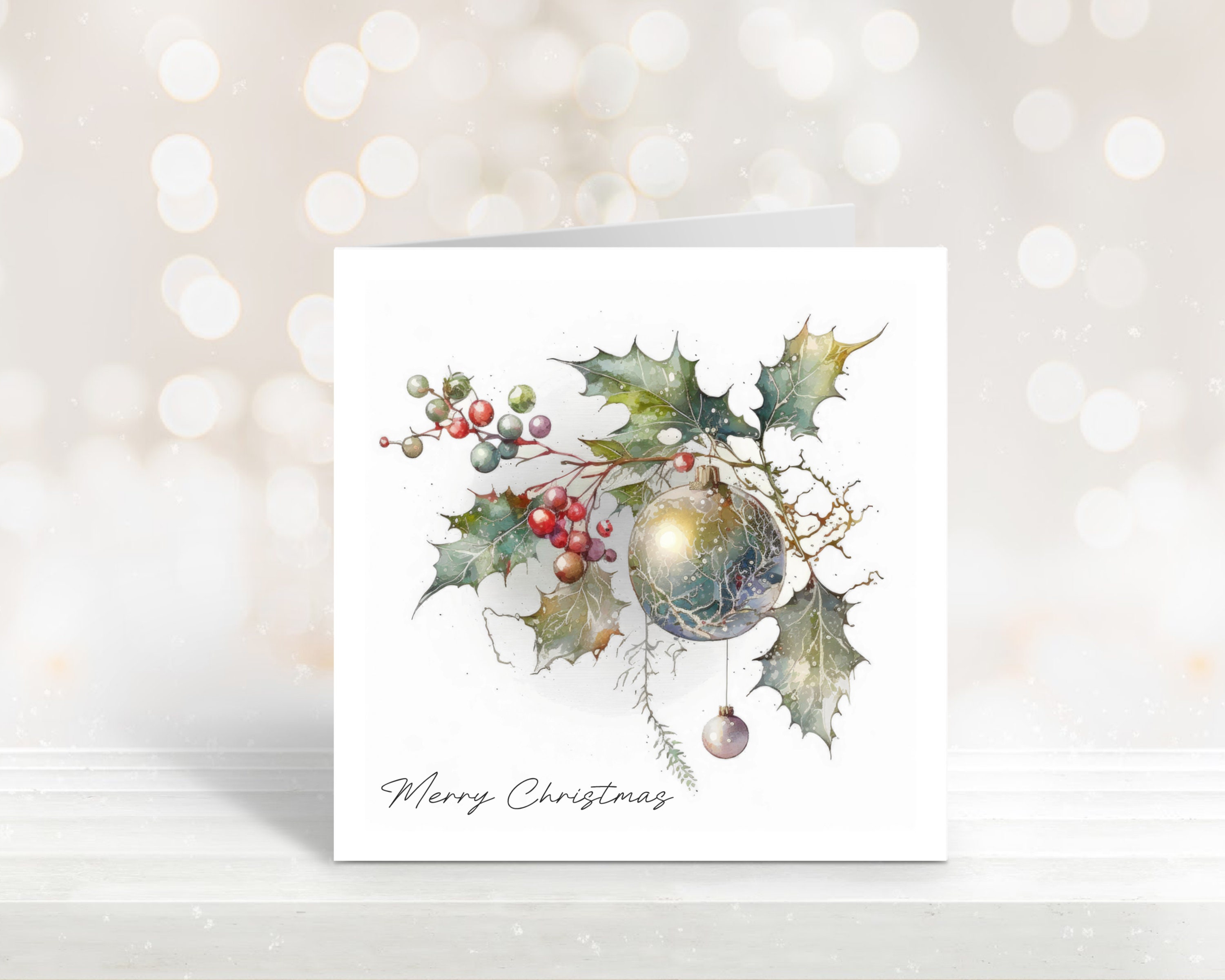 Classic, Luxury Christmas Bauble Cards in a Unique Original Design ...