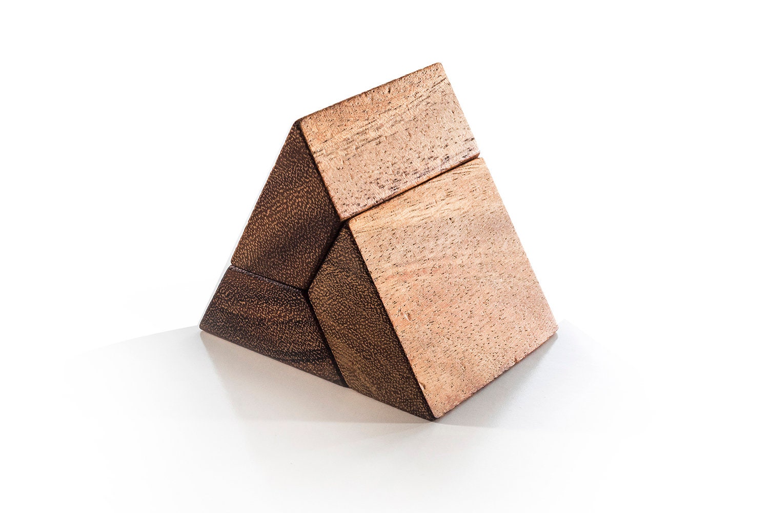 3 Piece Pyramid - Wooden Brain Teaser Puzzle - Etsy