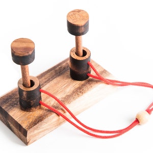 TWIN Trap Ball Wooden Brain Teaser Puzzle - Gift for Kids That Loves ...