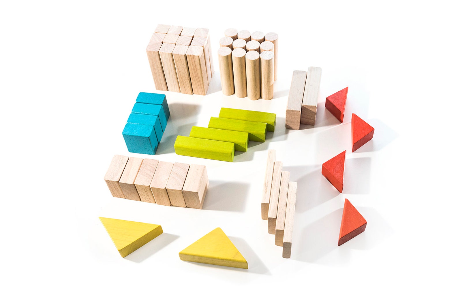 50 Natural Wooden Montessori Building Blocks Montessori Toy - Etsy