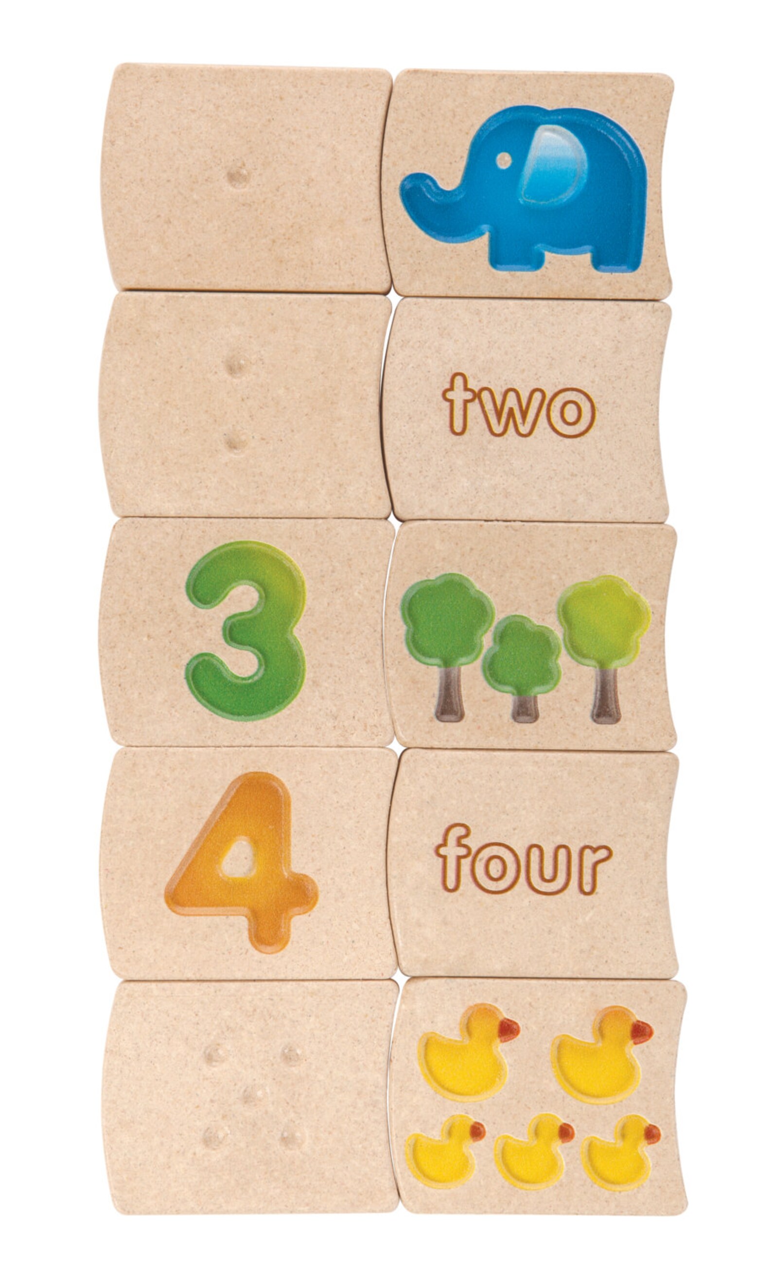 Natural Wood Montessori Educational Numbers Tile Set Toddler | Etsy