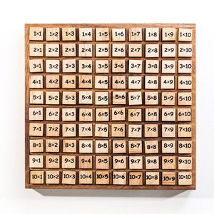 Wooden Montessori Hundred Board - Montessori Math Set, Waldorf Math ...