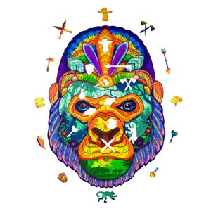 Ape Puzzle - Wooden Jigsaw Puzzle | Laser-cut Puzzle | Animal Puzzle ...