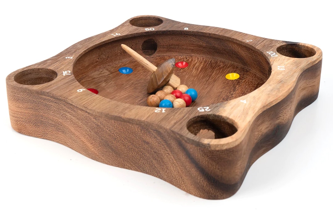 Roulette Game - Party Game, Family Game, Math Game for Kids, Wooden ...