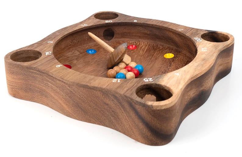 Roulette Game - Party Game, Family Game, Math Game for Kids, Wooden ...