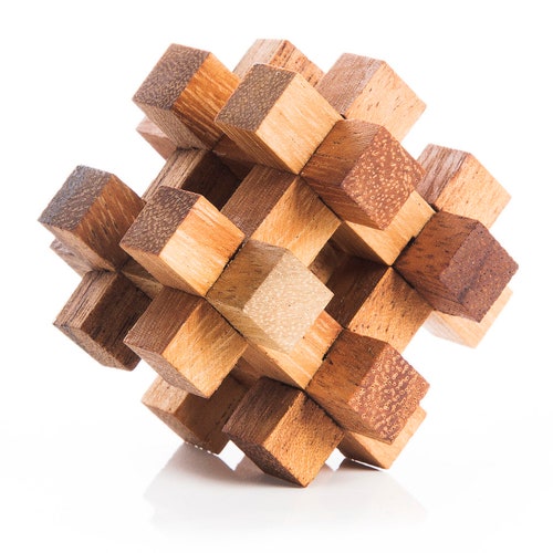 Star Puzzle 3D Wooden Interlocking Brain Teaser Puzzle Wood - Etsy