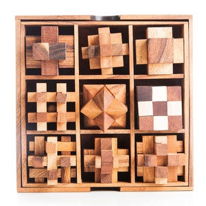 Very Difficult Puzzles for Adults, Gift Box Puzzles - 9 Mechanical ...