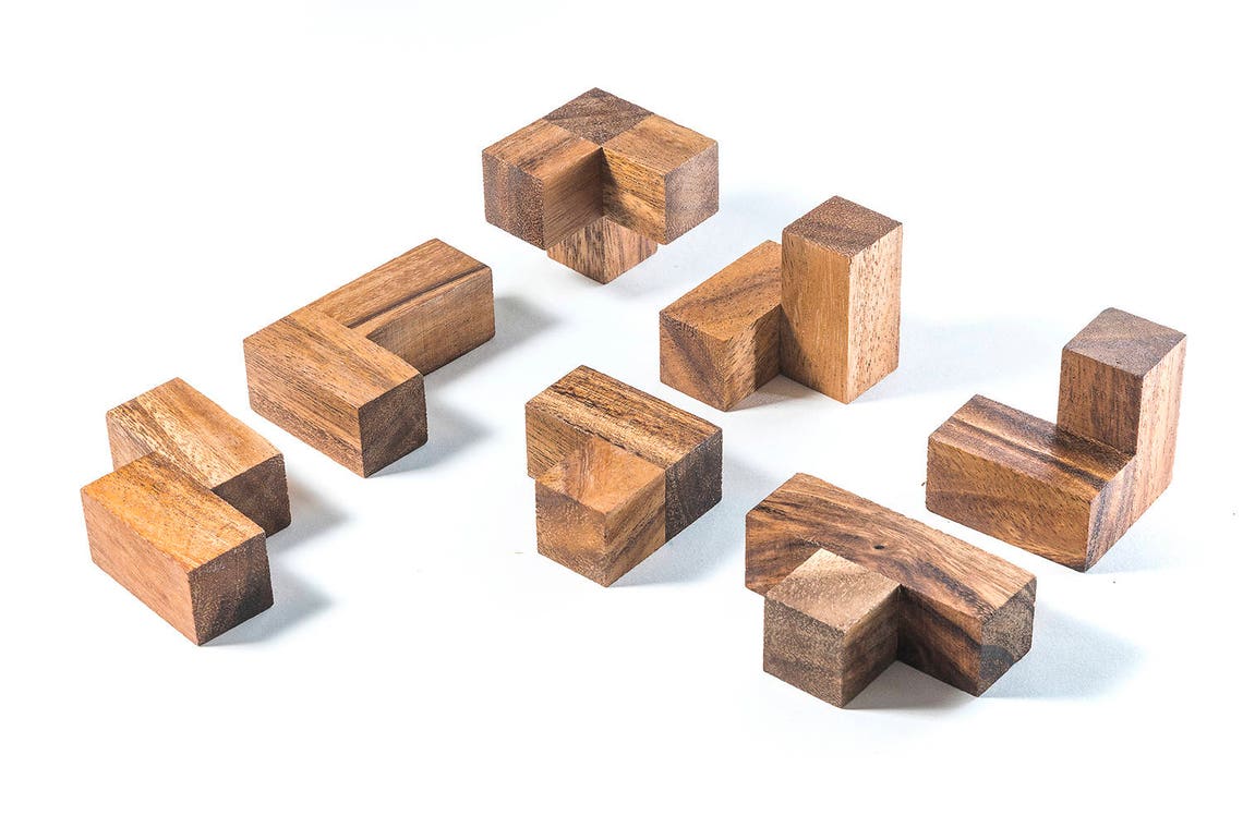 Wooden Soma Cube Puzzle Gift for Architect Office Desk Toy | Etsy