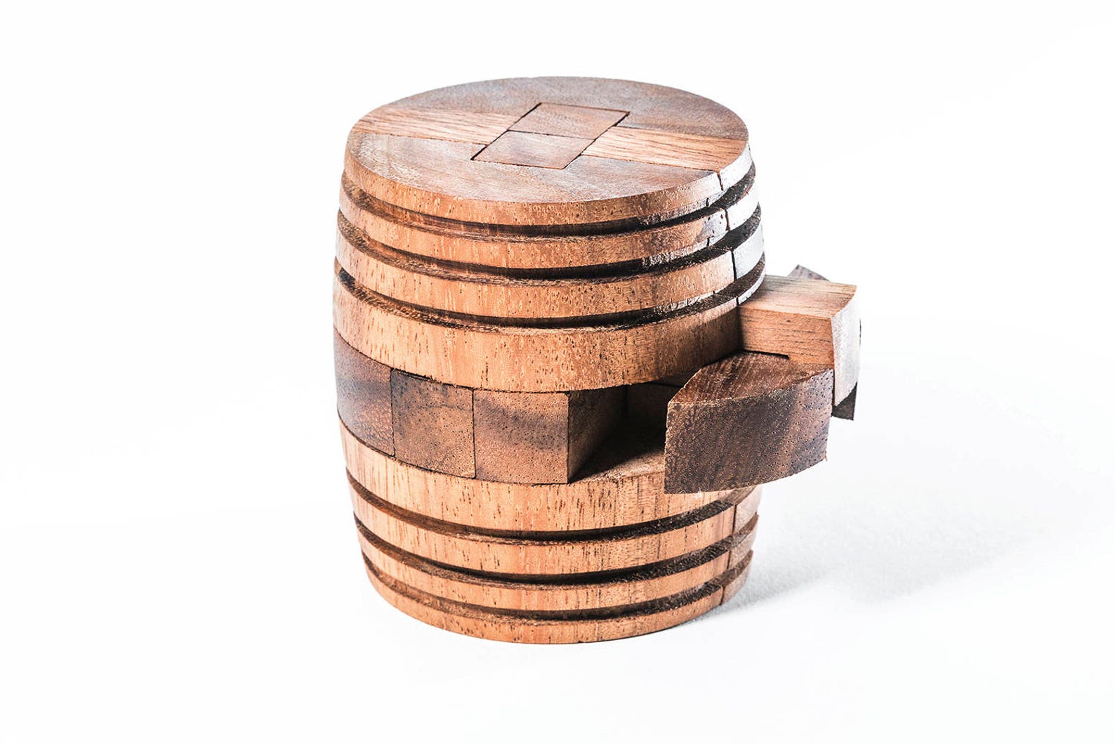 Japanese Barrel Puzzle - Kumiki Puzzle, Japanese Interlocking Puzzle ...