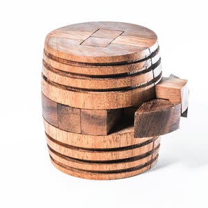 Japanese Barrel Puzzle - Kumiki Puzzle, Japanese Interlocking Puzzle ...