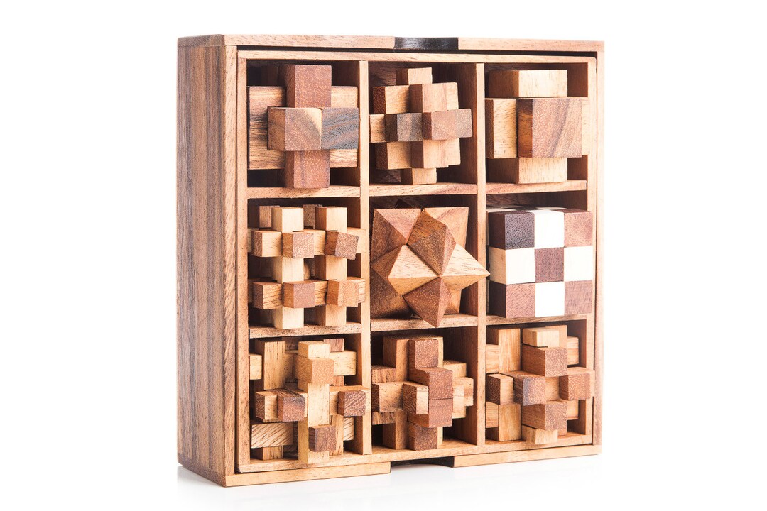 Very Difficult Puzzles for Adults, Gift Box Puzzles - 9 Mechanical ...