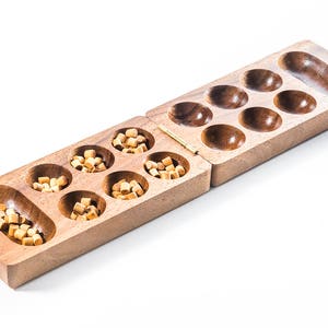 Kalaha Board Game, Kalaha Wood Board Game, Strategy Game, Wooden Board ...