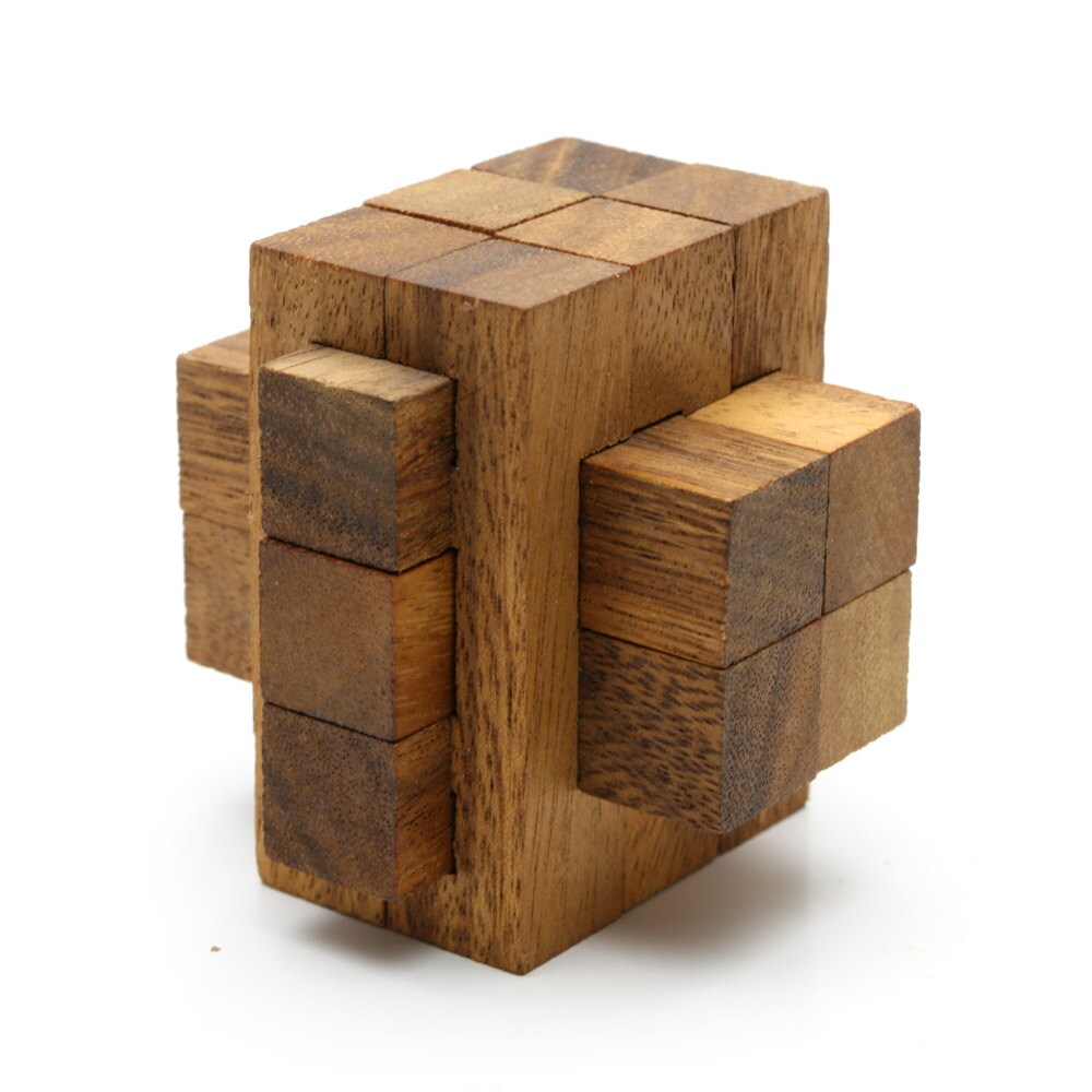 13 Piece Burr Puzzle - Mechanical Wood Puzzle, Wooden Interlocking ...