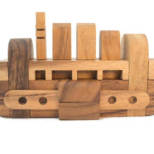 Ship Puzzle 3D Interlocking Wooden Puzzle - Etsy