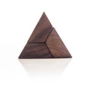 3 Piece Pyramid - Wooden Brain Teaser Puzzle - Etsy