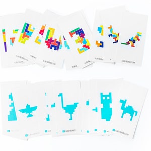 STEM Pentomino Puzzle Set With Challenge Cards, Coffee Table Game, Gift ...