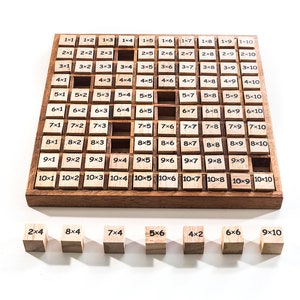 Wooden Montessori Hundred Board - Montessori Math Set, Waldorf Math ...