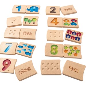 Natural Wood Montessori Educational Numbers Set! Perfect Gift for ...
