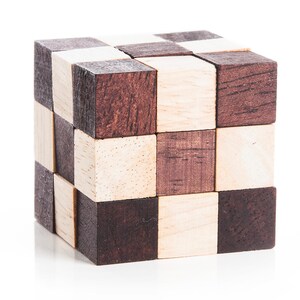 Snake Cube Puzzle: Gift for Kids Who Love Challenges. Wooden Brain ...