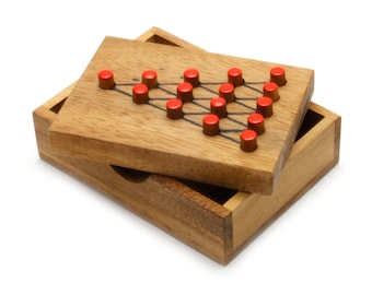 Wood Triangle Peg Game - Etsy