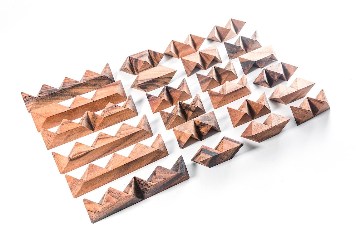 24 Piece Star - Difficult Wooden Puzzle for Adults, Hard Wood Brain ...
