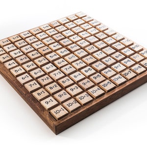 Wooden Montessori Hundred Board - Montessori Math Set, Waldorf Math ...