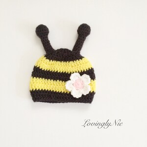 Bumble Bee Beanie, Bee Hat, Crochet Bee Beanie, Photo Prop, Baby Gift ...