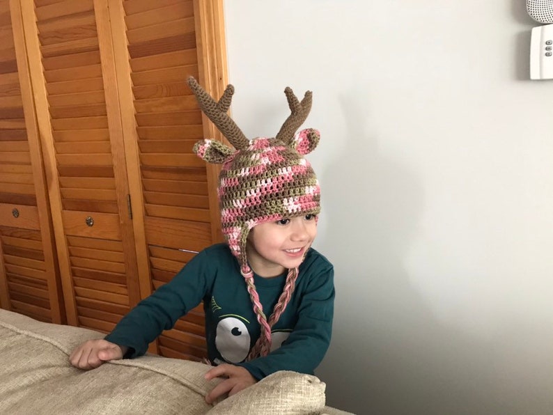 Pink Camouflage Antler Hat / Camouflage Deer Hat - Etsy