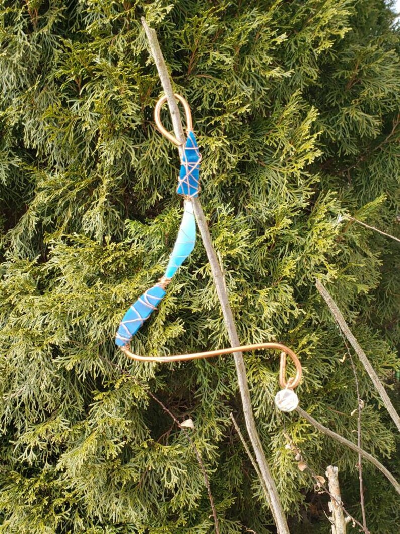 Hummingbird Swing/perch Handmade of Copper and Shades of Blue - Etsy