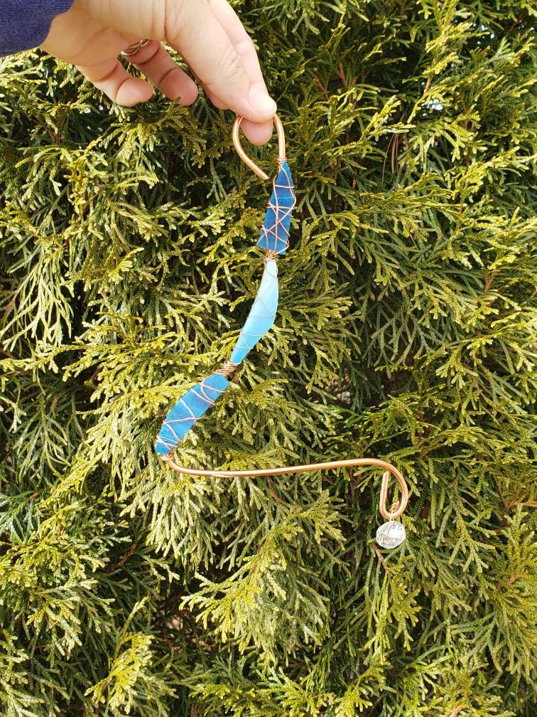 Hummingbird Swing/perch Handmade of Copper and Shades of Blue - Etsy