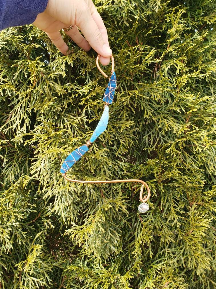Hummingbird Swing/perch Handmade of Copper and Shades of Blue - Etsy