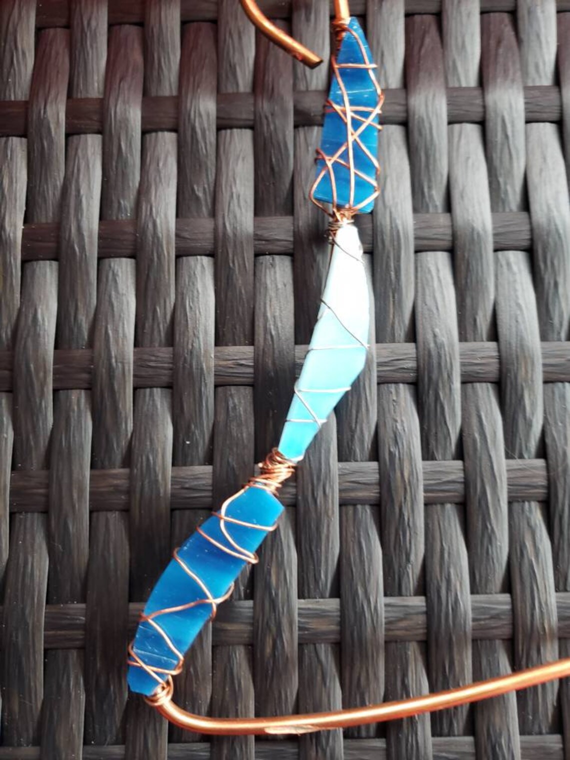 Hummingbird Swing/perch Handmade of Copper and Shades of Blue - Etsy