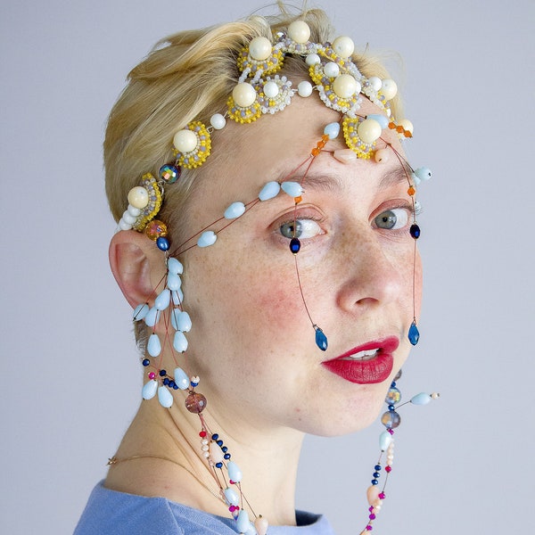 Beaded Headpiece - Etsy