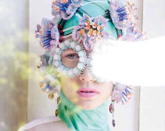 Carnival Headpiece Mask Masquerade Ball Costume Mask Avant | Etsy