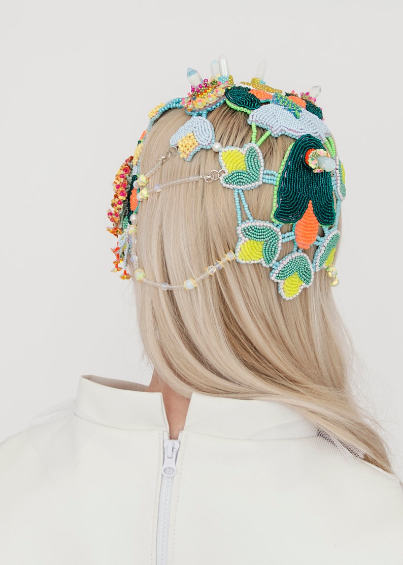 Fairy Headpiece Flower Masks Masquerade Ball Costume, Haute Couture Art ...