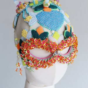 Fairy Headpiece Flower Masks Masquerade Ball Costume, Haute Couture Art ...