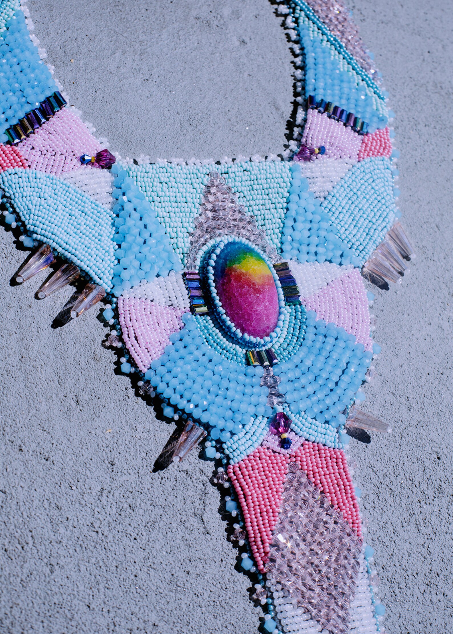 Large Statement Necklace Extra Long Necklace With Chain | Etsy