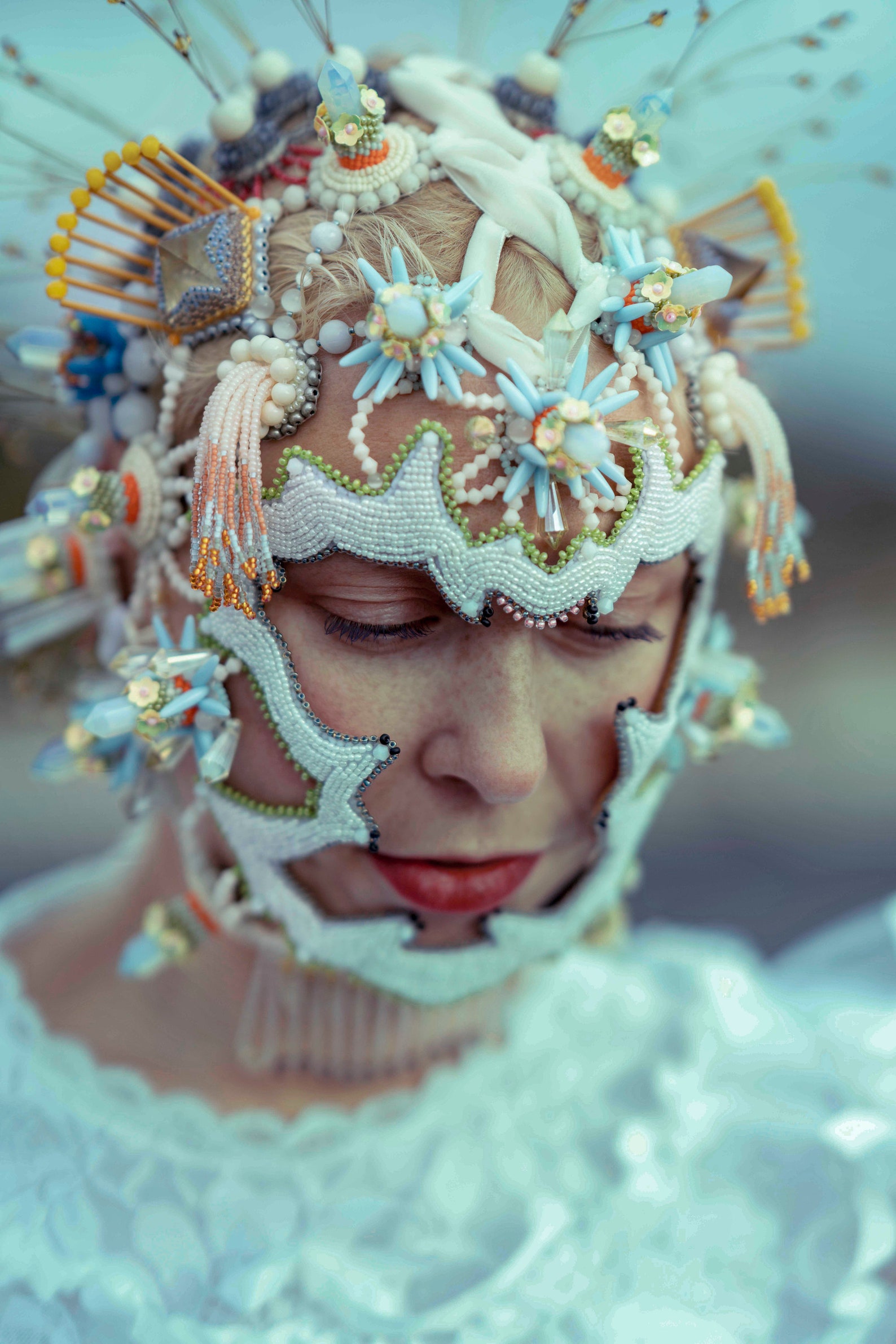 Post Apocalyptic Art Mask Crystal Mask Headpiece Haute - Etsy